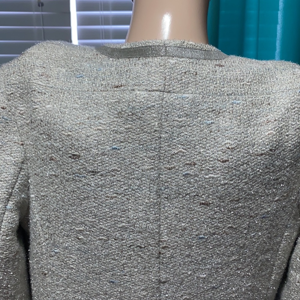 Vintage Coco Chanel Silver Tweed Jacket - Gem